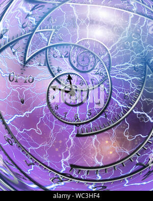 Weaving time spirals through energetic space Stock Photo - Alamy
