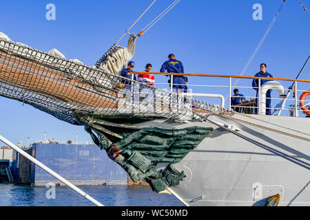 Bronze figurehead on B.A.P. Unión, a Peruvian tall ship, by Peruvian ...