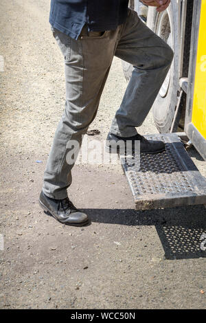 man entering bus Stock Photo - Alamy