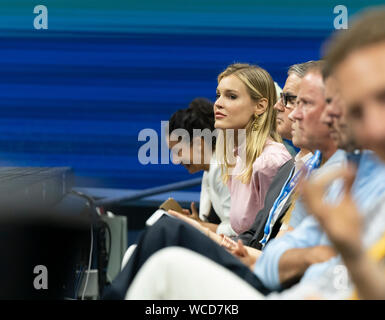 Mehran Moghaddam and Joy Carrigan attends round 1 of US Open Tennis ...