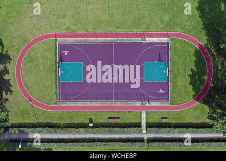 Aerial view of basketball courts in Sepolia, Athens Stock Photo - Alamy