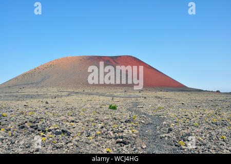 Barren volcanic landscape on spanish canary island Lanzarote Stock ...