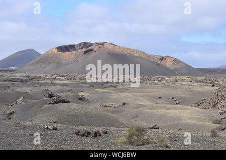 Barren volcanic landscape on spanish canary island Lanzarote Stock ...