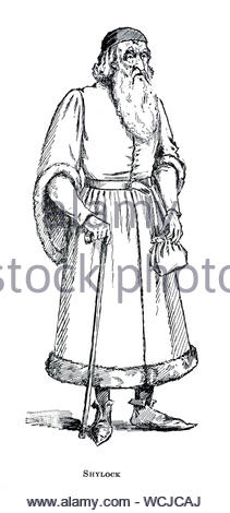 Illustration of Shylock from The Merchant of Venice. Tales from ...