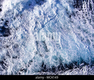Sea foam made by ferry Stock Photo - Alamy