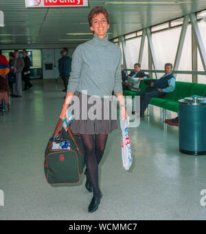 Adventurer Robert Swan and Nicky Cole leaving Heathrow Airport for an ...