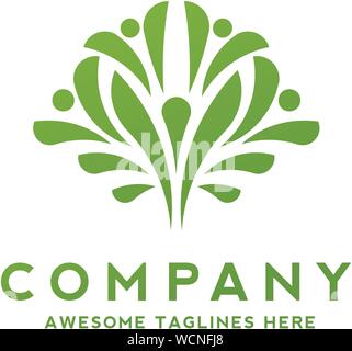 People Tree Vector Logo Template illustration design Stock Vector Image ...