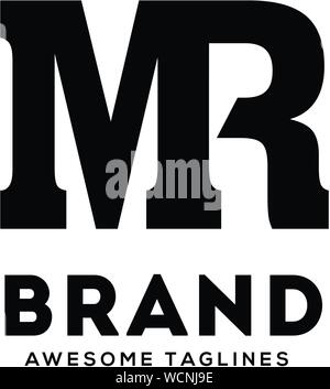 Strong monogram letter mr logo design Stock Vector Image & Art - Alamy