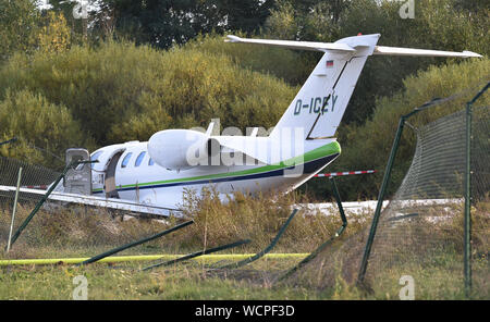 Cessna Citation CJ1 small private jet on runway after landing Stock ...