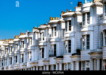 White terraced houses in Gloucester Terrace Paddington London W2 Stock ...