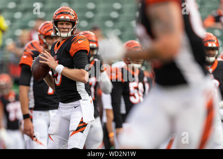 Cincinnati Bengals quarterback Ryan Finley practices before an NFL ...