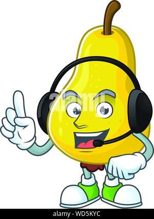 A cartoon illustration of a pear singing Stock Vector Image & Art - Alamy