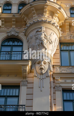 Art Nouveau Architecture on Albert Street, Riga, Latvia, Northern ...