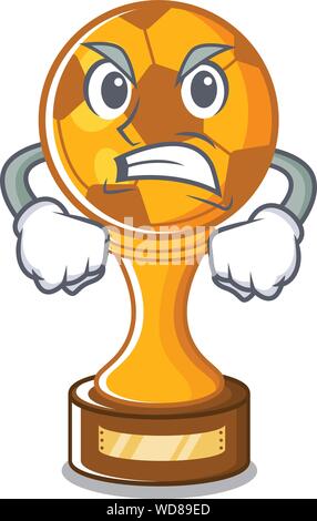Angry icon character gold trophy with mascot Stock Vector Image & Art ...