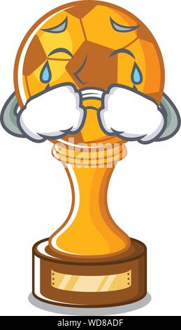 Crying icon character gold trophy with mascot Stock Vector Image & Art ...