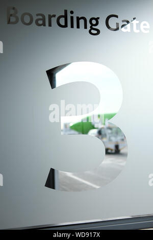 Waiting Area and Boarding Gate Signage at Tokyo Narita International ...