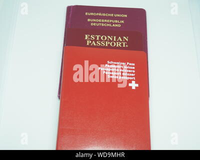 Switzerland Swiss identification documents and work permits Stock Photo ...