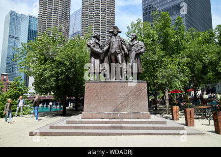 The Heald Square Monument of George Washington with American Revolution ...