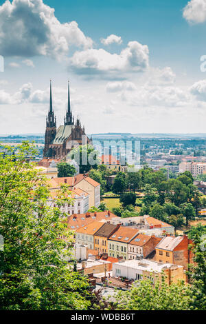 Spilberk castle from Peter and Paul Cathedral, Brno, Czech Republic ...