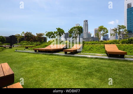 Rooftop garden at Funan mall embraced with green and accessible by ...