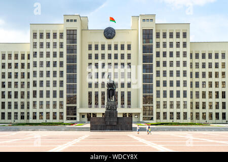 Minsk. Parliament building on Independence Square. Belarus Stock Photo ...