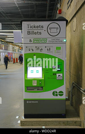 canada go train station ticket machine Stock Photo - Alamy