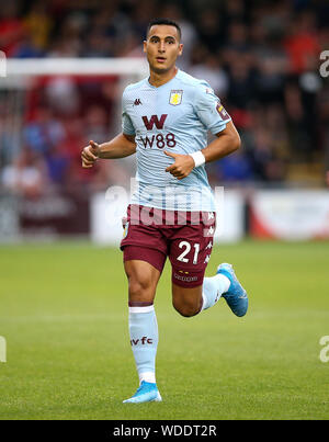 Anwar El Ghazi of Aston Villa during the warm up before the Premier ...