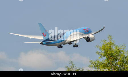Tui Boeing 787-8 Dreamliner taking off at Birmingham Airport, UK (G ...