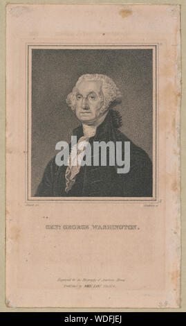 George Washington Abstract: Print shows George Washington, bust ...