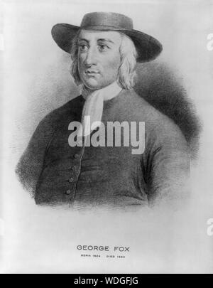 A portrait of George Fox, the founder of the Religious Society of ...