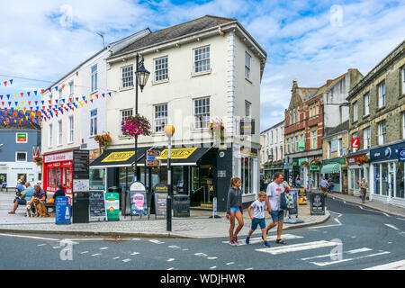 Shopping street in Truro city centre in Cornwall Britain UK Stock Photo ...