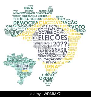 Vote word Brazil flag vector election Stock Vector Image & Art - Alamy