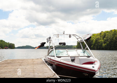 A composite picture taken on Lake Joseph representing the Muskoka ...