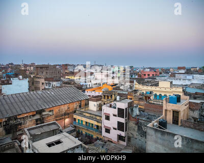 Rooftop View of downtown Varanasi, Uttar Pradesh, India, Asia Stock ...