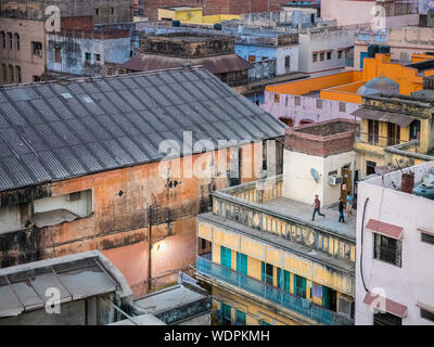 Rooftop View of downtown Varanasi, Uttar Pradesh, India, Asia Stock ...