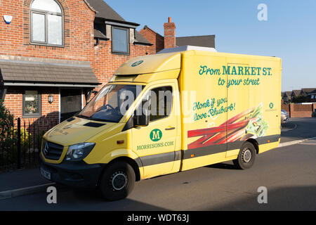 Morrison's Supermarket grocery delivery van Stock Photo - Alamy