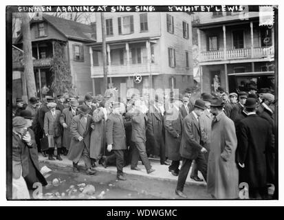 Gunmen arriving at Sing Sing, Whitey Lewis, 1912. Gunmen convicted of ...