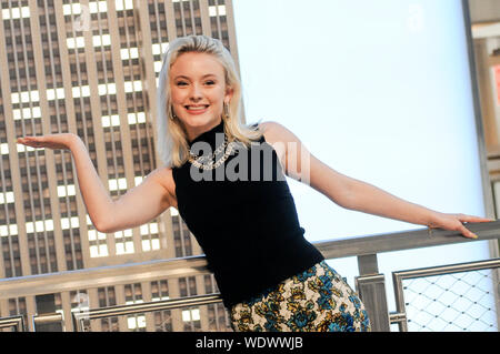 Recording artist Zara Larsson visits the Empire State Building in New ...