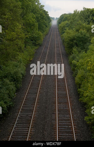 Endless Train Tracks, Ontario Canada Stock Photo - Alamy