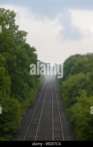 Endless Train Tracks, Ontario Canada Stock Photo - Alamy
