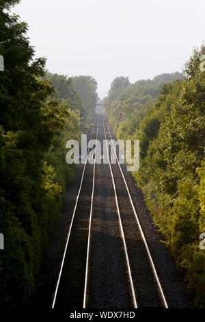 Endless Train Tracks, Ontario Canada Stock Photo - Alamy
