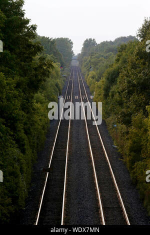 Endless Train Tracks, Ontario Canada Stock Photo - Alamy