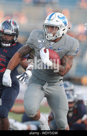 Aug 29, 2019: Buffalo Bulls running back Ron Cook Jr. (23) scores a ...
