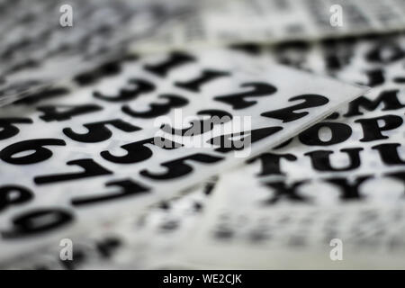 Retro transfer lettering, rub down letters Stock Photo - Alamy