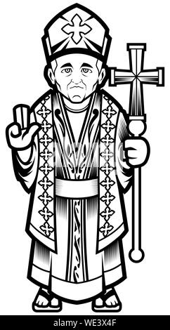 Christian Church Isolated Coloring Page for Kids Stock Vector Image ...