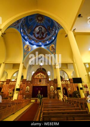 Egypt, Aswan, church, Coptic, interior, dome picture, Christ, Africa ...