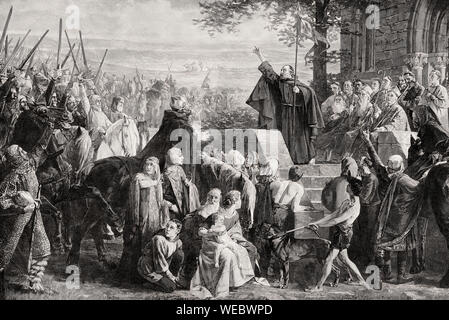 Crusades. Pope Urban II. Council of Clermont. First Crusade Stock Photo ...