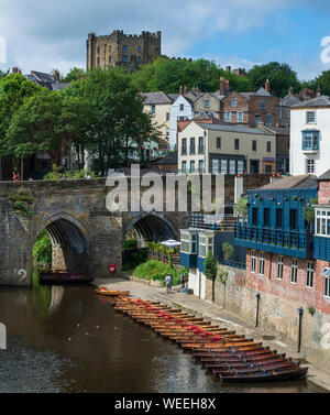 Durham, Elvet bridge on the River Wear with reflection. - Durham ...