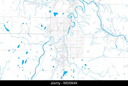Red Deer city (Canada, Alberta Province) map vector illustration ...