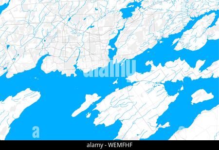 Urban city map of Kingston. Vector illustration, Kingston map grayscale ...